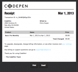 Proper Receipts – CodePen