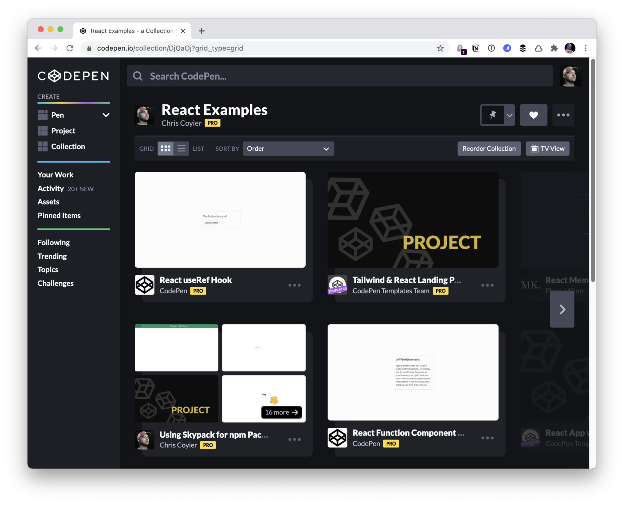 Collections – CodePen